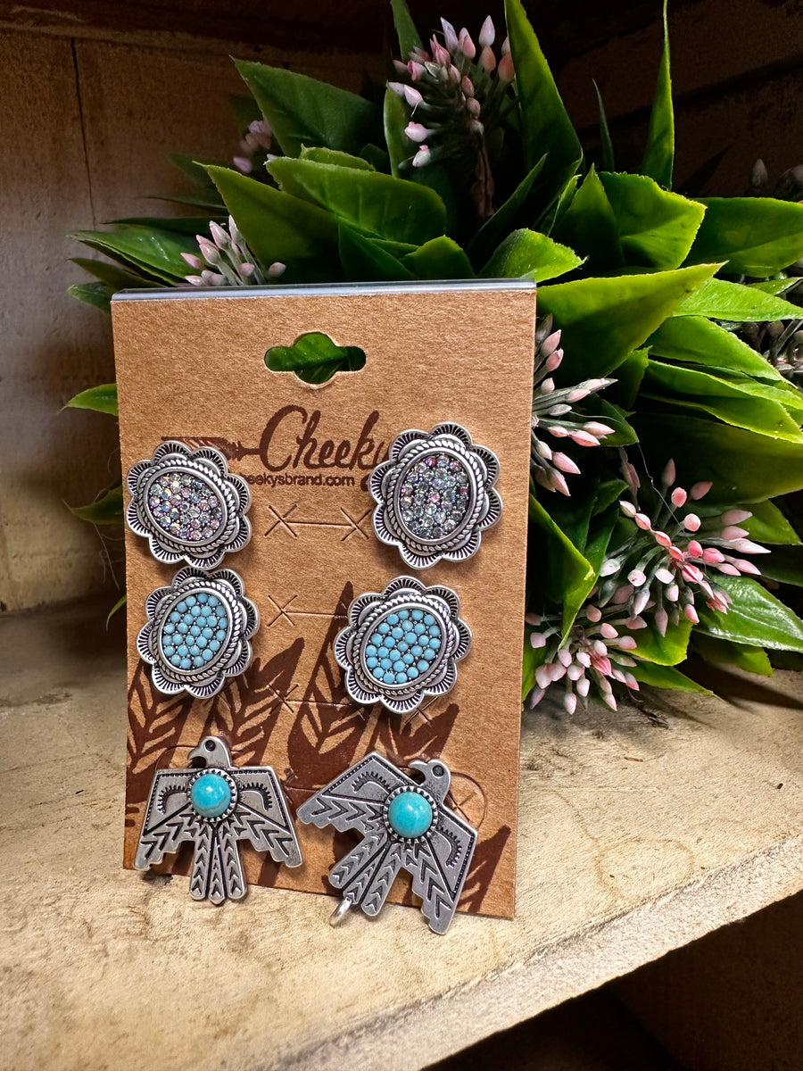 Thunderbird Turquoise Earring Set – Oak Spring Bling