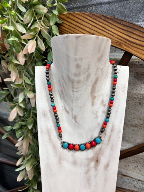 Multi Color Bar Necklace – Oak Spring Bling